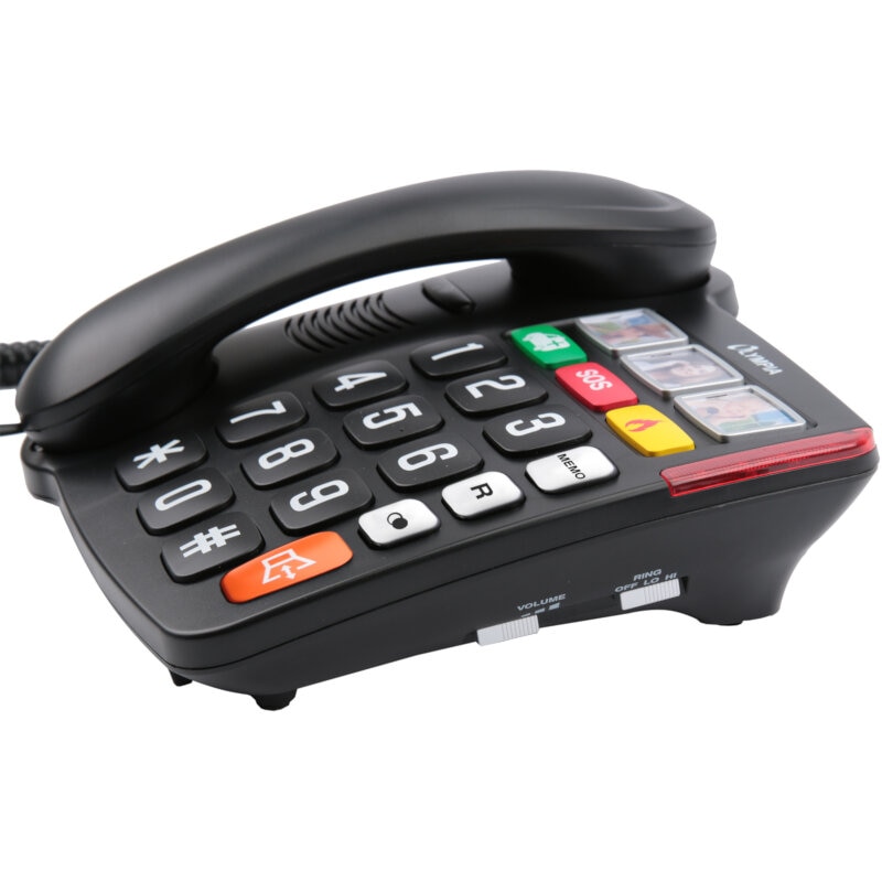Telefon cu fir Olympia, Indicator LED, Negru - eMAG.ro