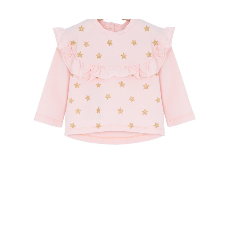 Bluza, roz, cu stelute si volane, fete - eMAG.ro