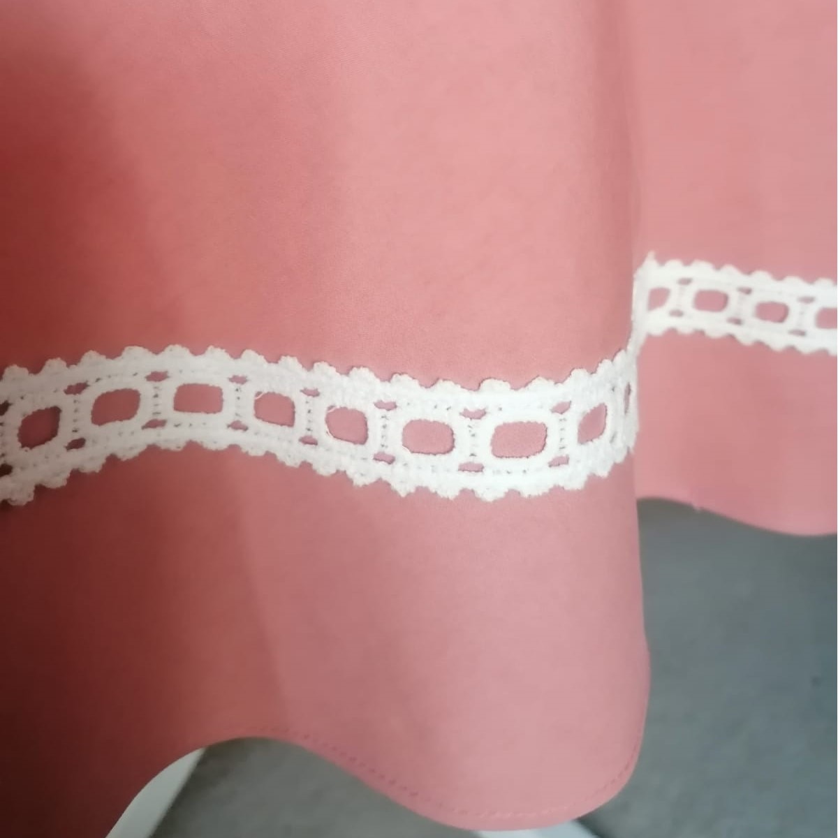 Fata de masa rotunda 150 cm, Casa Bucuriei, model Elegance, roz prafuit ...