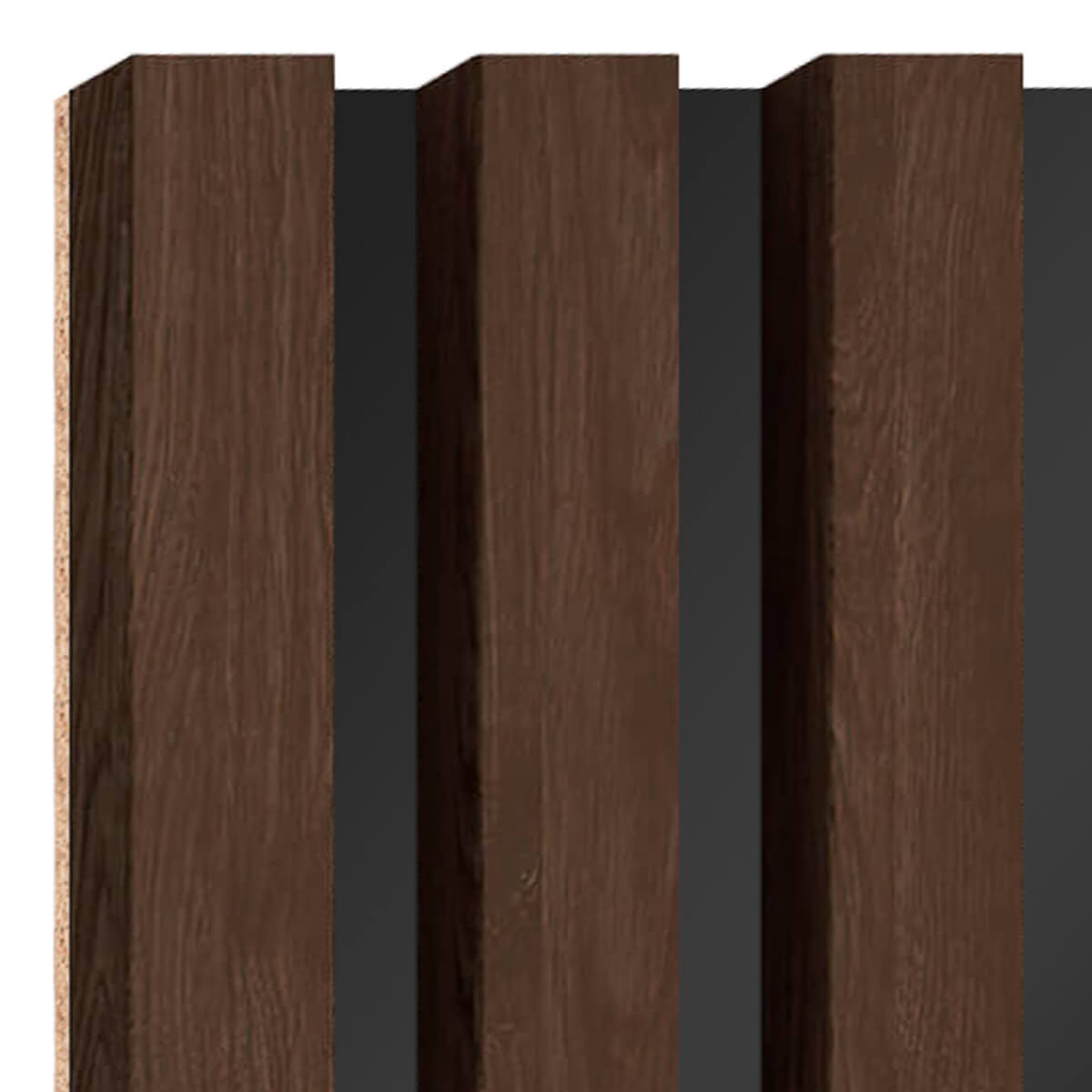 Panou rilfaj lemn MDF pe placa, Lameo, 275 cm, 30 cm, nuc - eMAG.ro