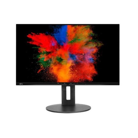 Monitor IPS LED Fujitsu 27" P27-9 TS, QHD 2560 x 1440, HDMI, DisplayPort, Pivot, Boxe Negru ...