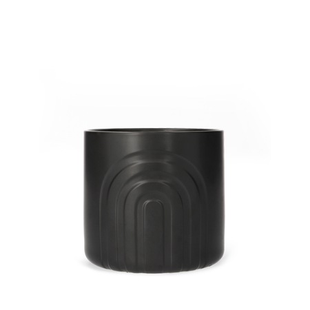 Ghiveci Suzi, Homla, Ceramica, 14 x 13 cm, Negru - eMAG.ro