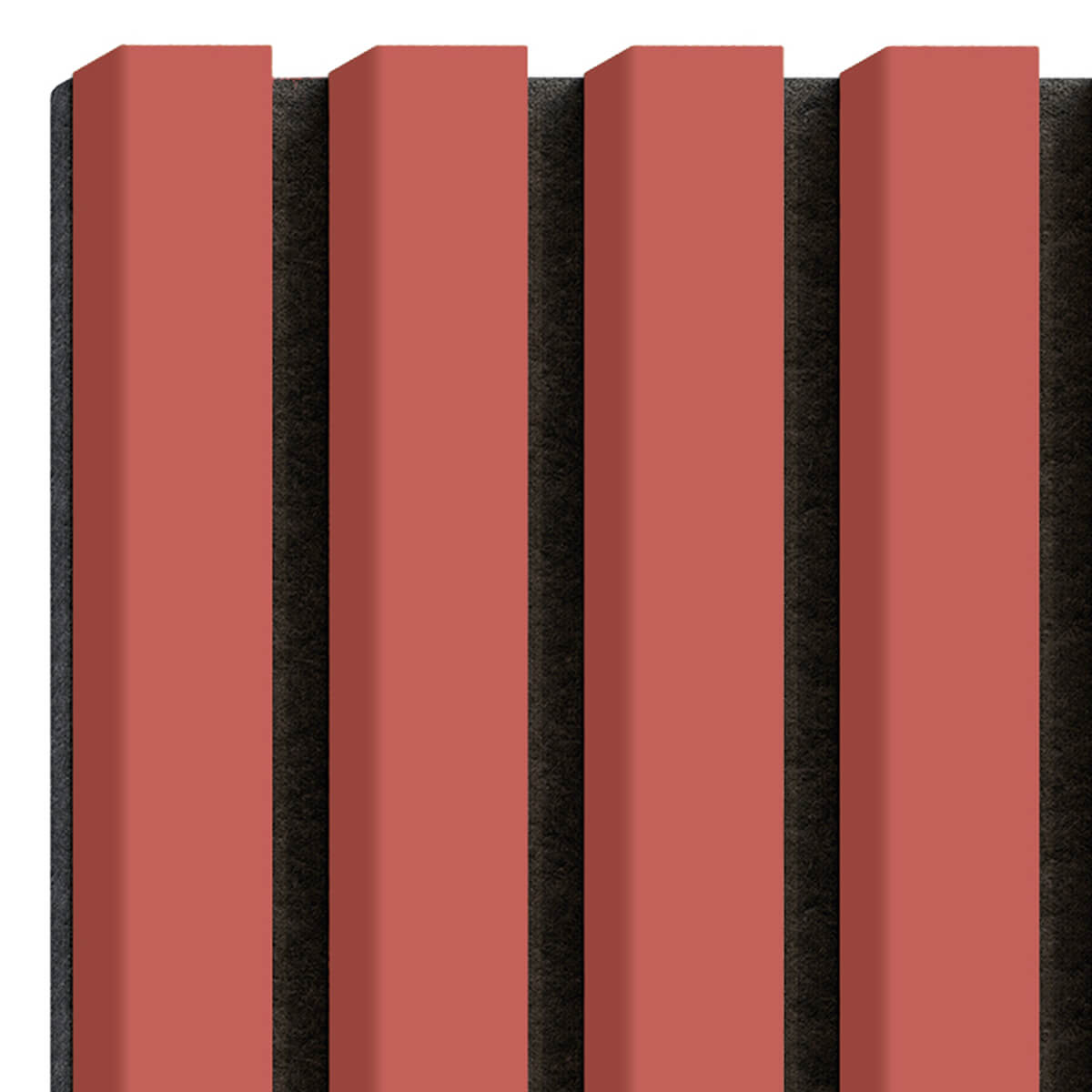 Panouri acustice decorative - lamele MDF Unicolor, coral, 275 x 30 cm ...