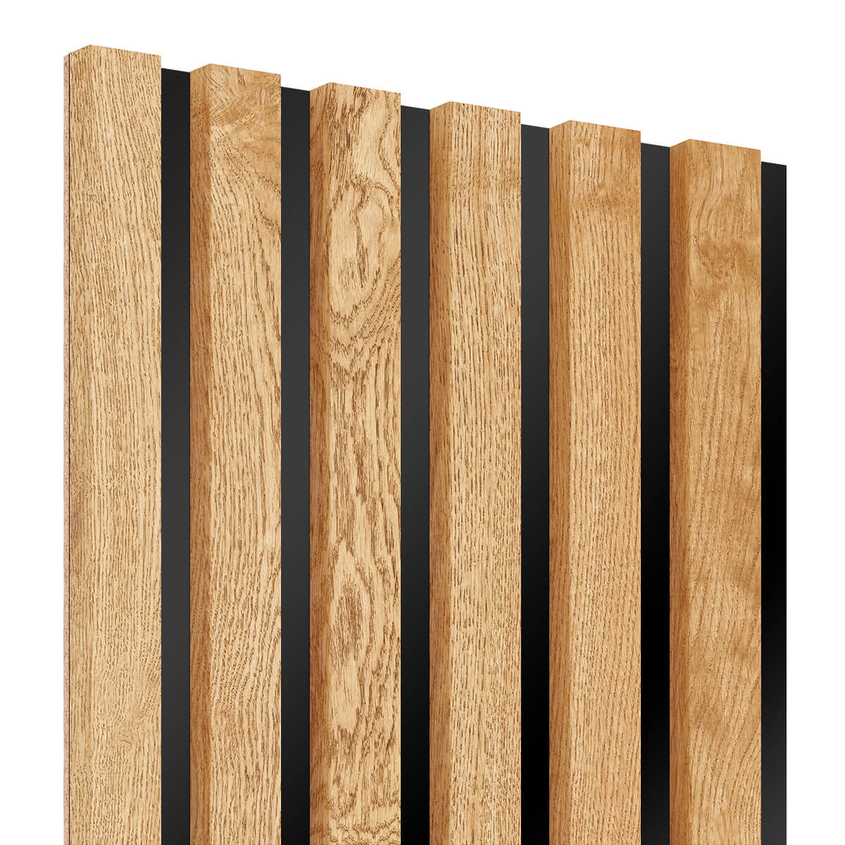 Panouri acustice decorative - lamele pe placa HDF, furnir de stejar ...