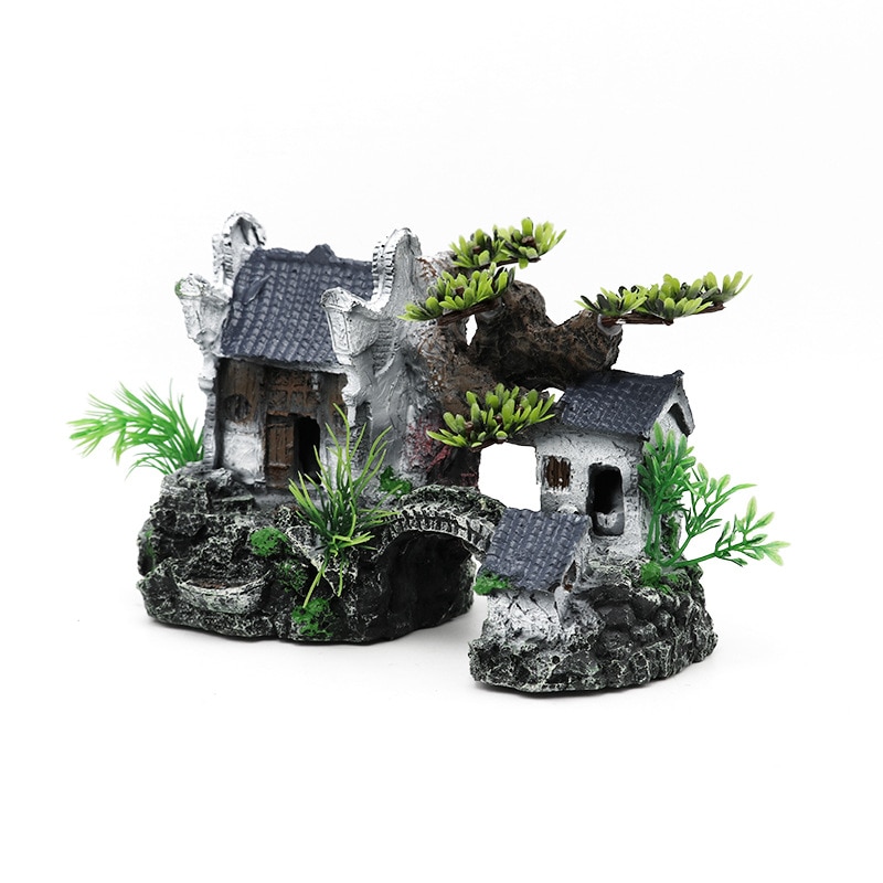 Decor acvariu casa in piatra, soosable®, 20x9.5x12 cm - eMAG.ro