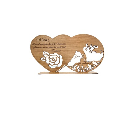Decoratiune blank inima copacul vietii, personalizata "Mama este cel ...