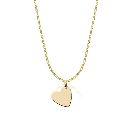 Lantisor din aur de 14K decorat cu pandantiv in forma de inima aur ...