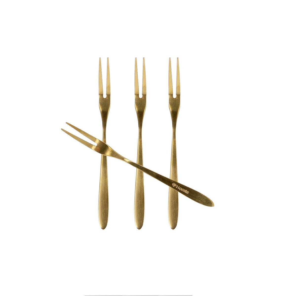 Set 4 furculite gustari Grande, Homla, Inox, 13 cm, Auriu - eMAG.ro