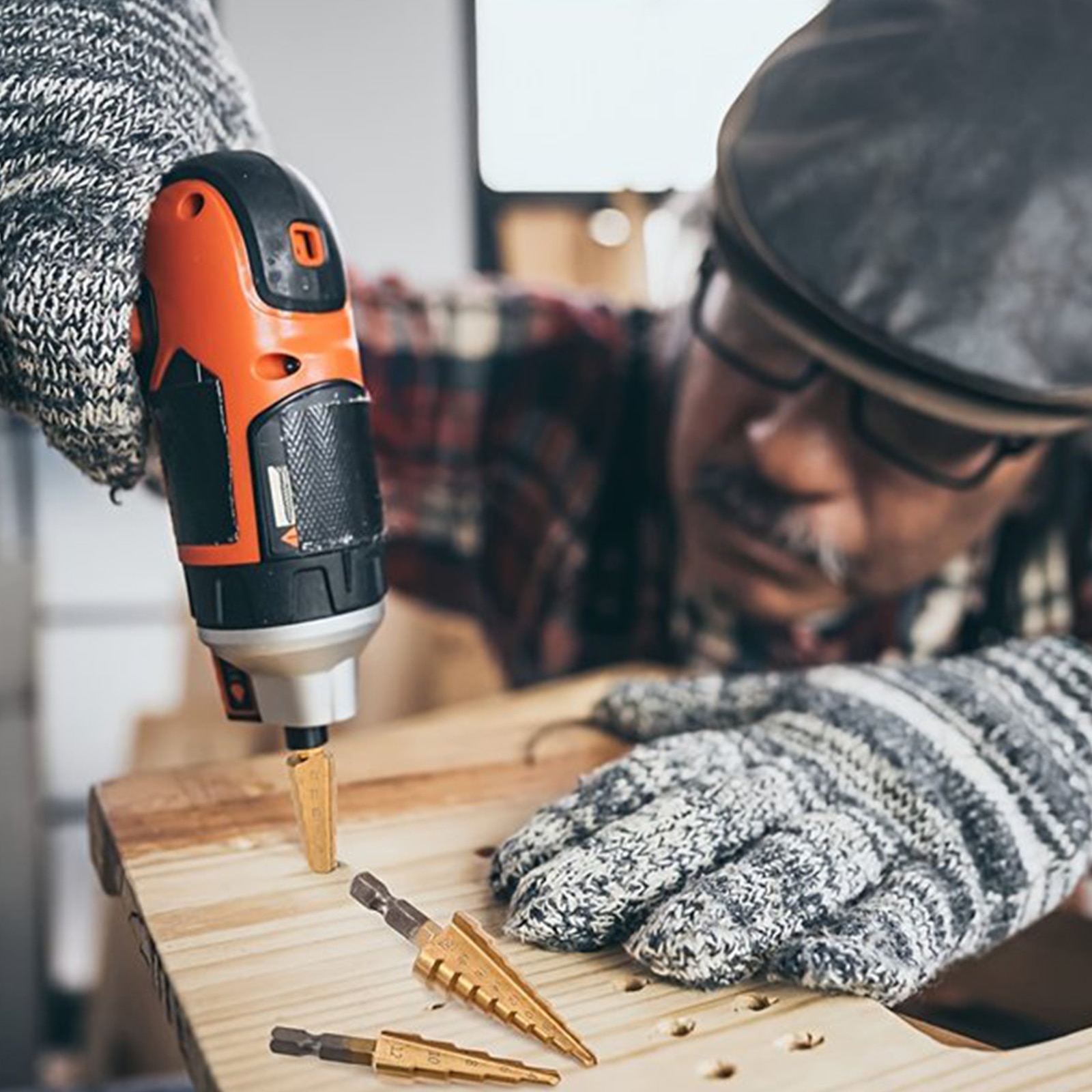 Set 3 Freza con, Darklove, Metric, Titan Acoperit, Cu geanta portabila ...