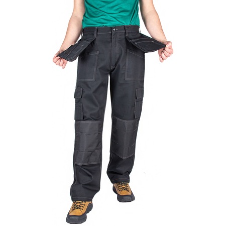 Pantaloni de lucru constructii barbatesti cordura, Negru, W32 L32 - eMAG.ro