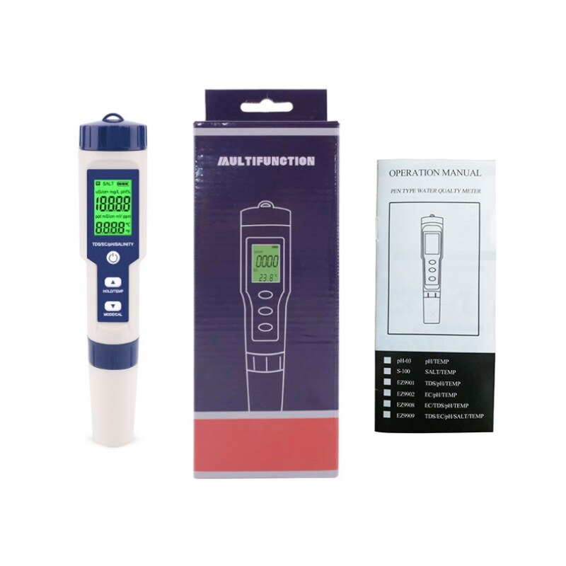 Tester Profesional Calitate Apa 5 in 1 PH/TDS/EC/salinitate/temperatura ...