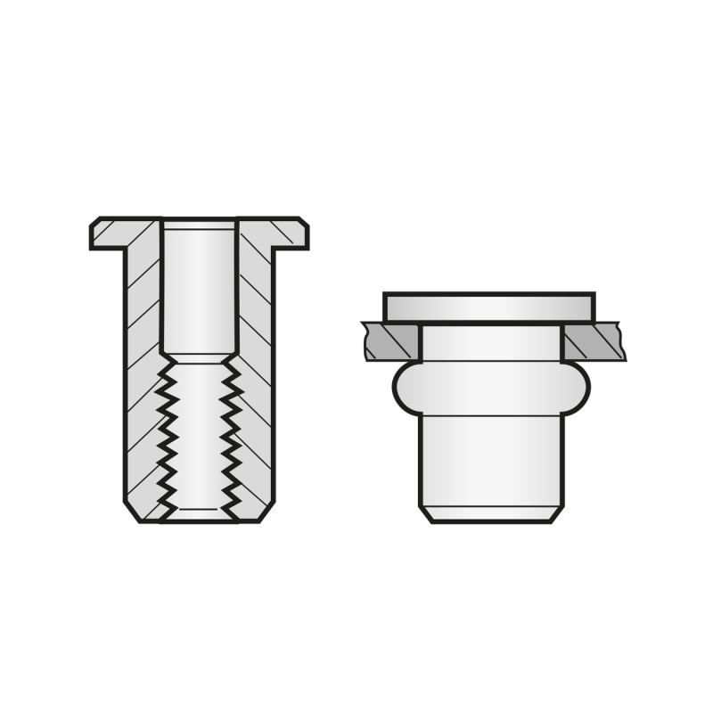 Set 500 x Piulite-nit Standard Aluminiu-M 5 x 12 - eMAG.ro