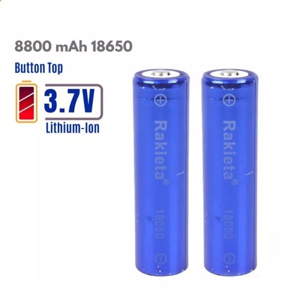 Set 2 Acumulatori Rakieta Albastru 8800 mAh, 3,7 V, Li-Ion - Model 18650 - eMAG.ro
