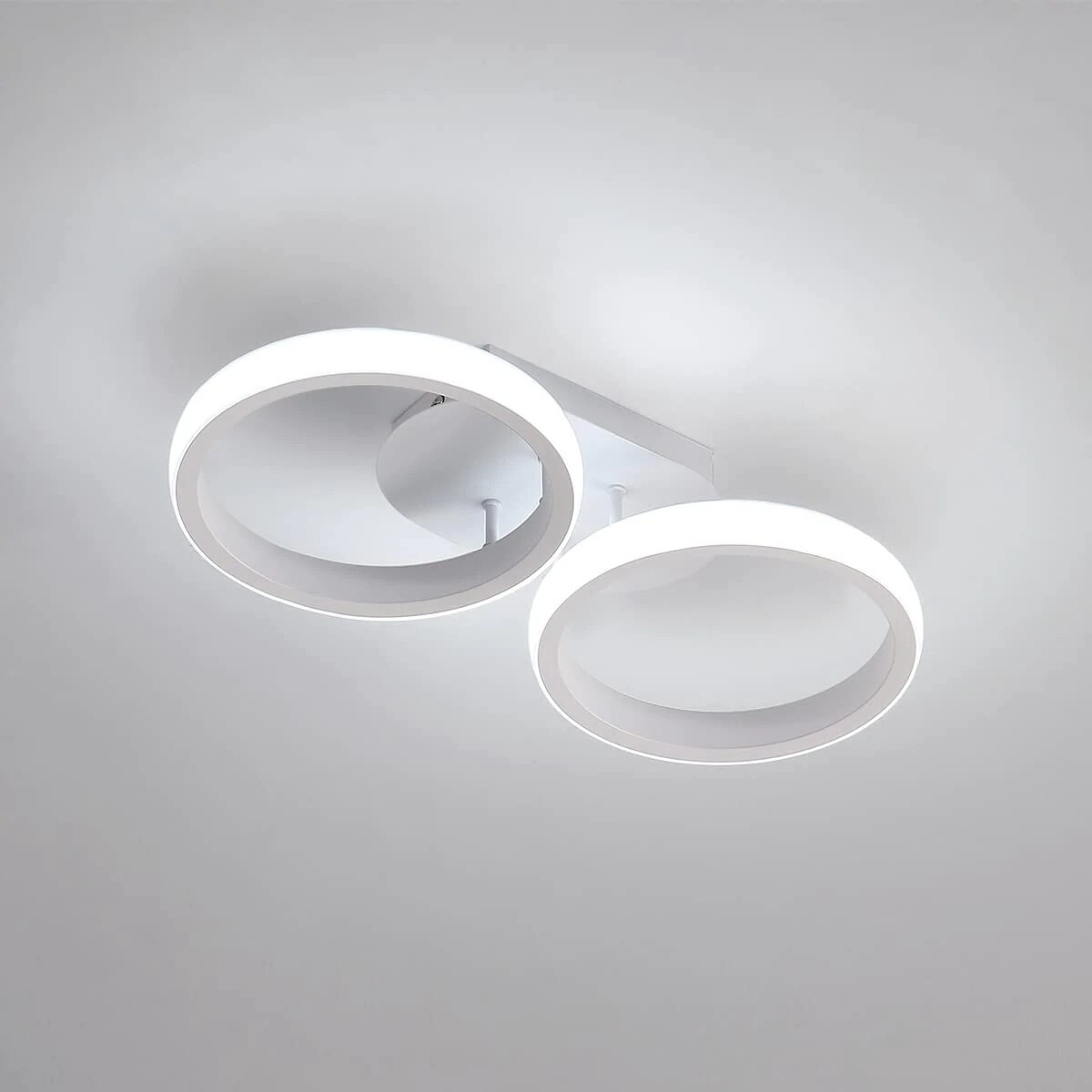Plafoniera Cu Led Uri Din Aluminiu, Goeco, Dublu Rotund, 20w ...