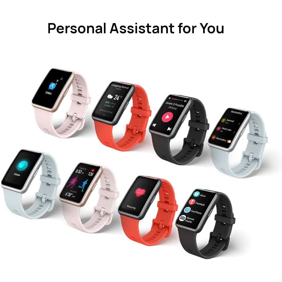 Ceas smartwatch Huawei Watch Fit, Silicone Strap, Isle Blue - eMAG.ro