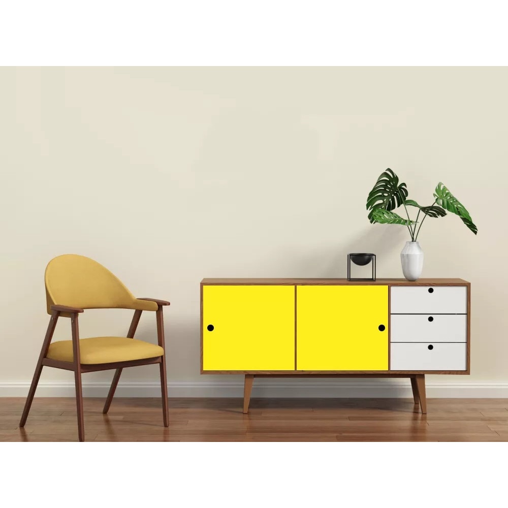 Autocolant PVC mobila/perete galben lucios 20-1315 45cm x 2m - eMAG.ro