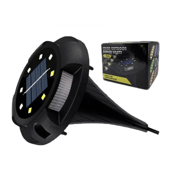 Set 4 lampi solare pentru curte cu picioruse detasabile si led lateral ...