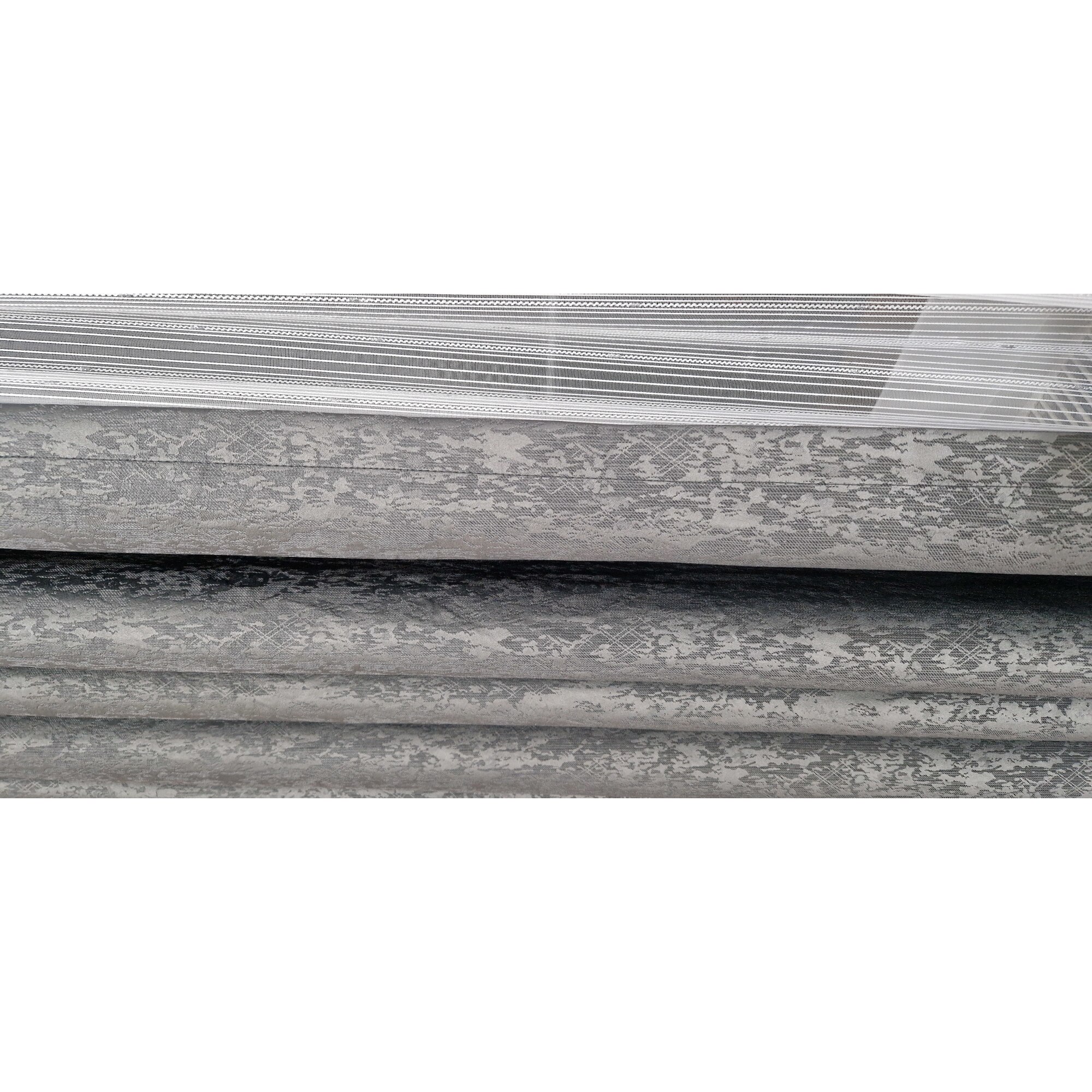 Draperie blackout cu insertii gri antracit 2 buc x 150 x 210 - eMAG.ro