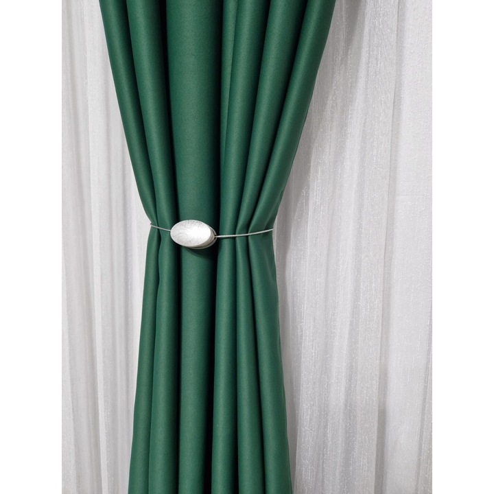 Draperie Verde Uni 2buc x 100 x 240 - eMAG.ro