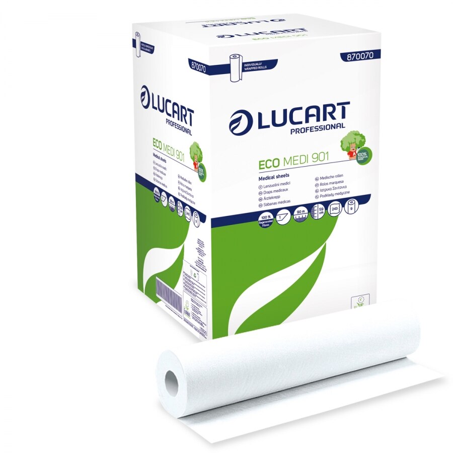 Set de 9 role medicale, Lucart Professional, 60cm latime X 90 metri, 1 ...