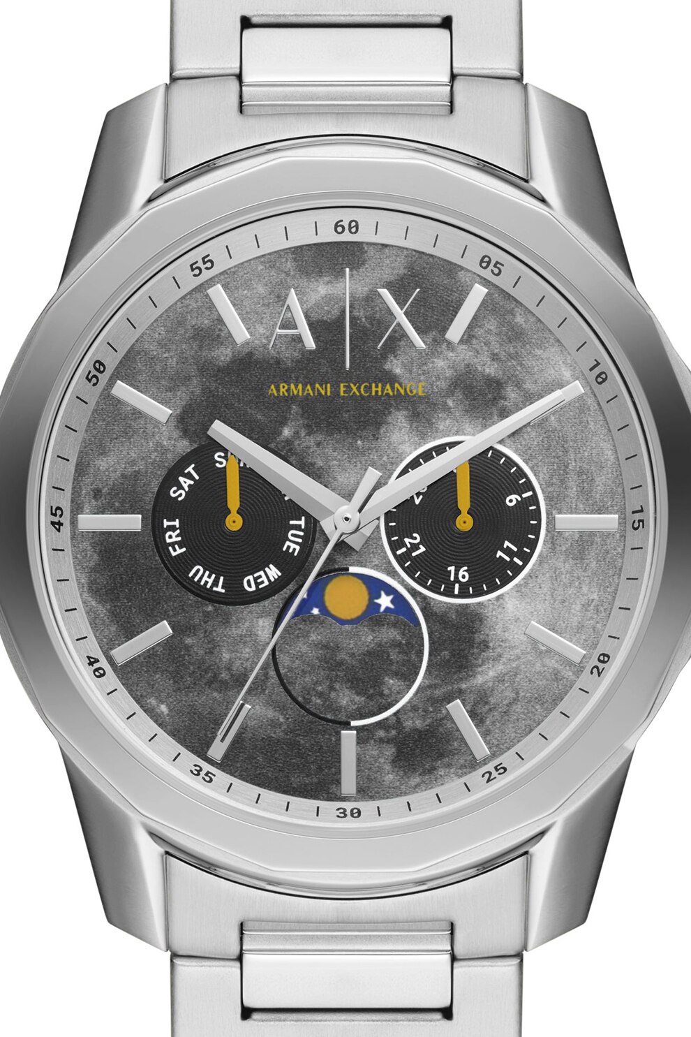 ARMANI EXCHANGE, Часовник от неръждаема стомана, Сребрист - eMAG.bg