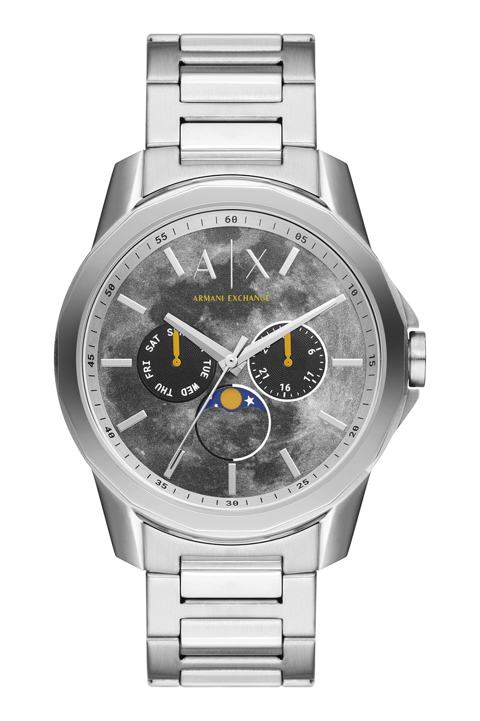 ARMANI EXCHANGE, Часовник от неръждаема стомана, Сребрист - eMAG.bg