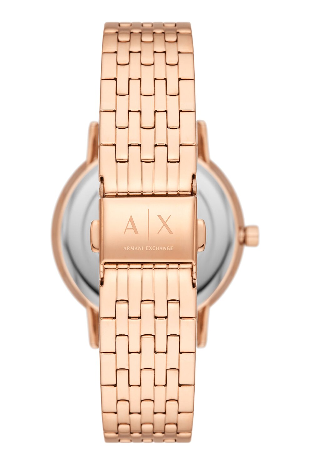 ARMANI EXCHANGE, Часовник и колие със сърцевидна висулка, Rose Gold ...