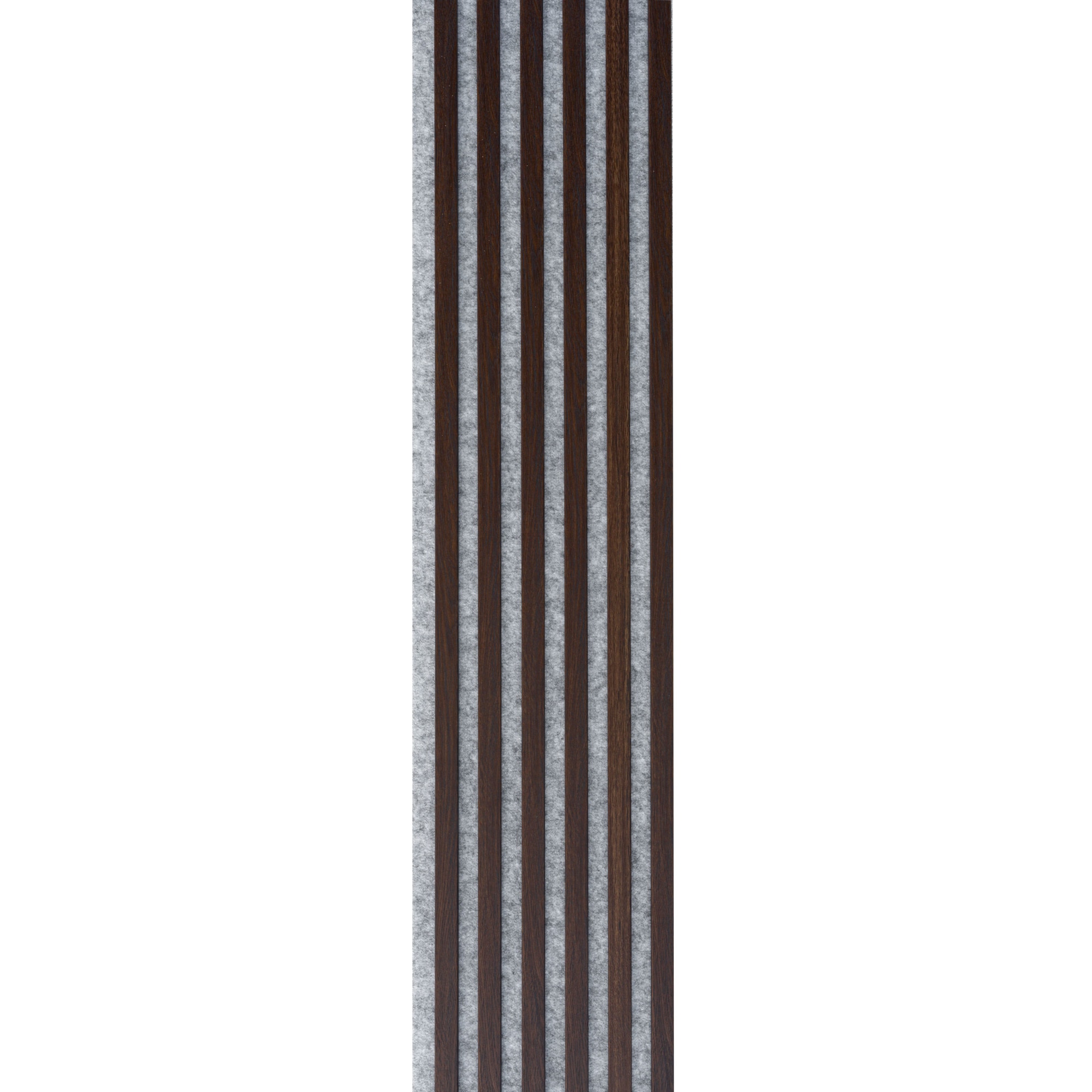 Panou decorativ Decofelt din riflaj MDF stejar inchis pe suport de ...