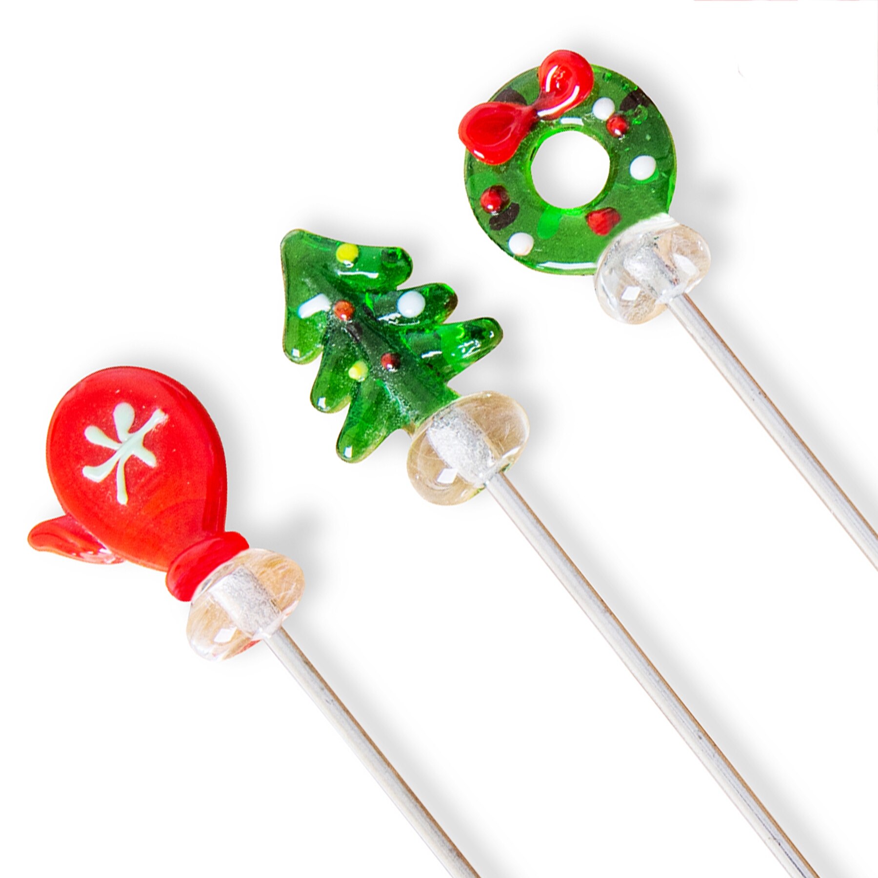 Set 5 scobitori aperitive Homla, Orkel, Model de Craciun, Inox/Sticla ...