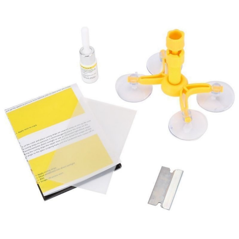 Kit reparatie ciobituri, sparturi, zgarieturi parbriz auto 4 piese ...