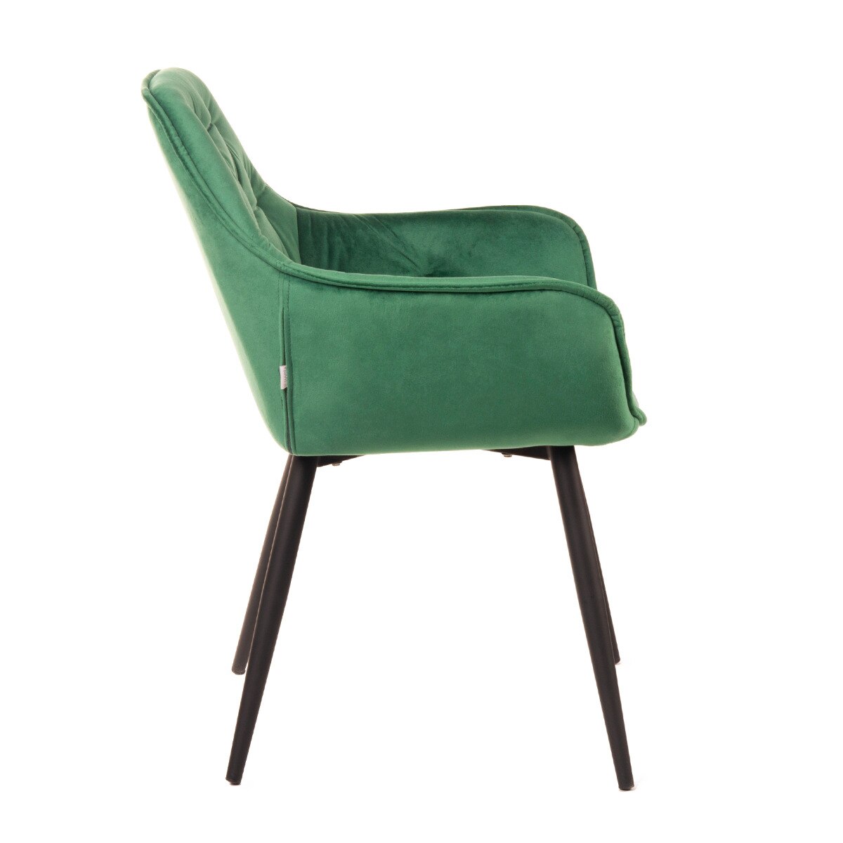 Scaun elegant, Homla, Cherry, 57 x 63 x 84 cm, Poliester, Verde/Negru ...