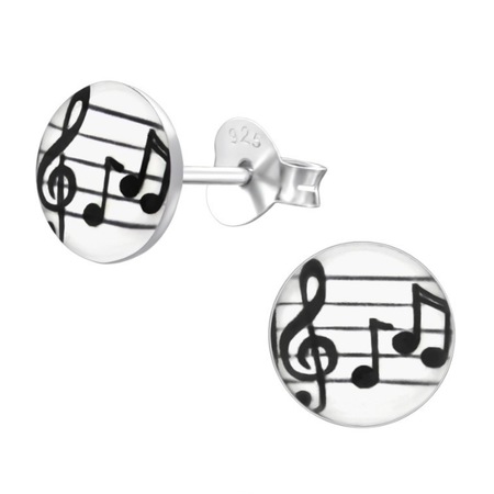 Cercei portativ cu note muzicale din argint 925 - eMAG.ro