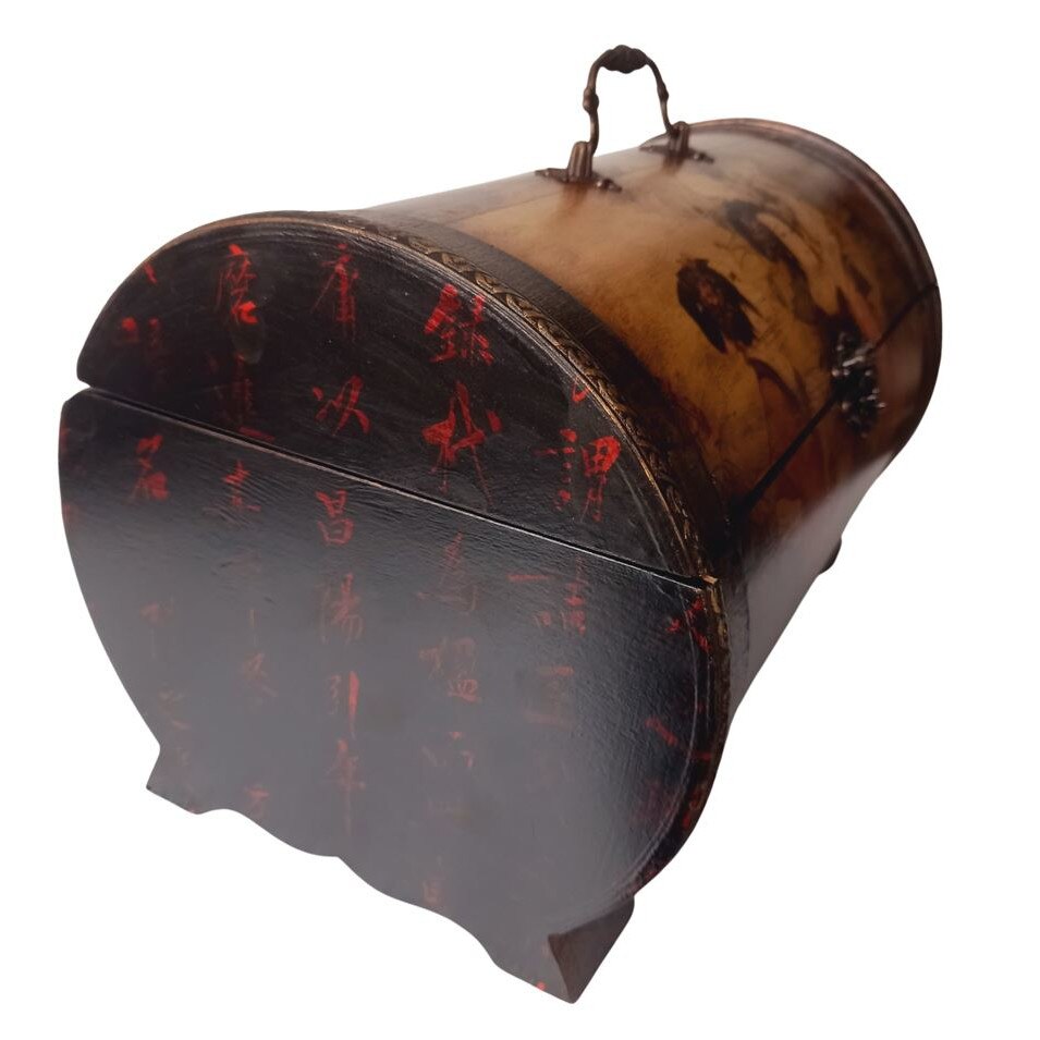 Cufar lemn motive japoneze gheise, 35x22cm - eMAG.ro