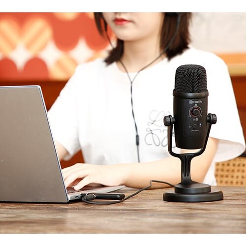 Microfon condensator wireless Boya BY-PM500W, USB-C, Negru - eMAG.ro