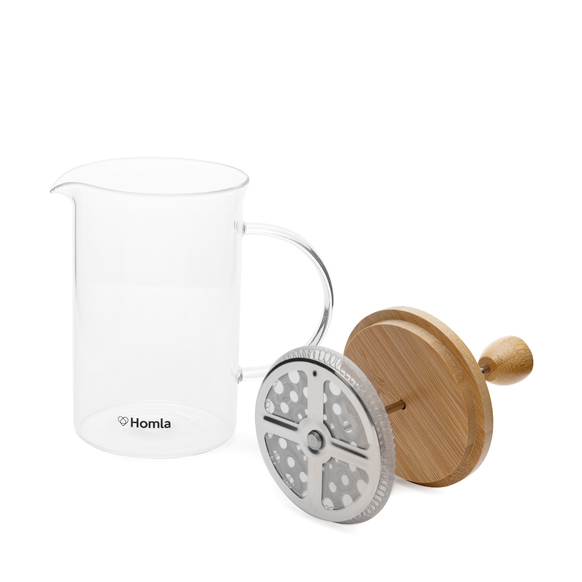 Infuzor cafea si ceai, Homla, Sticla/Inox, 0.8l, Argintiu - eMAG.ro