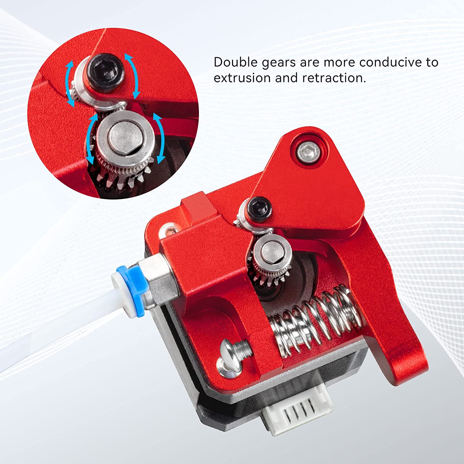 Extruder imprimata 3d, Dual Gear, din metal, cu arc de tensionare ...