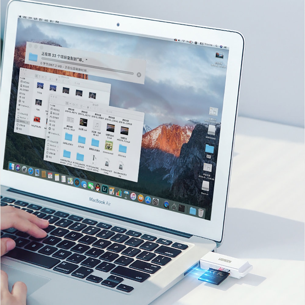 Cititor de Carduri Ugreen, Intrare USB 3.0, Slot TF/SD, Viteza Transfer ...