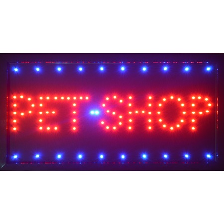 Reclama luminoasa Ledstar, PET SHOP, de interior, 48 x 25 cm - eMAG.ro