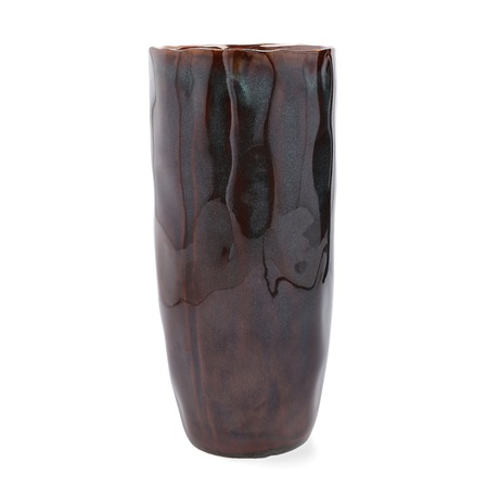 Vaza decorativa Rona, Homla, Ceramica, 10 x 10 x 24 cm, Maro - eMAG.ro