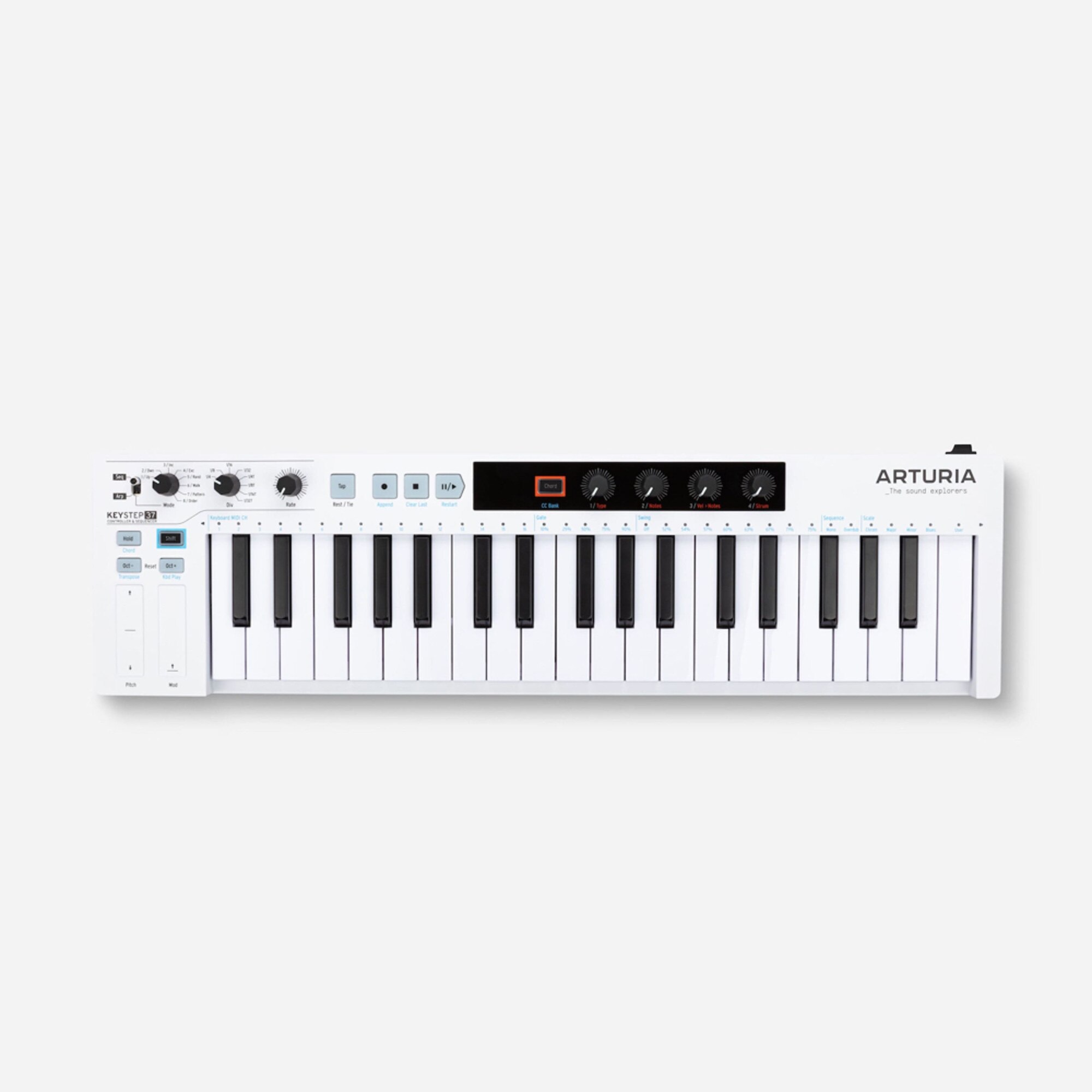 Clapa MIDI Arturia KeyStep 37, USB, Alb - eMAG.ro