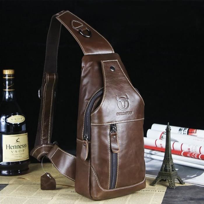 Geanta de umar barbati, Kosiil, Piele naturala, 31x16x9cm, Maro - eMAG.ro