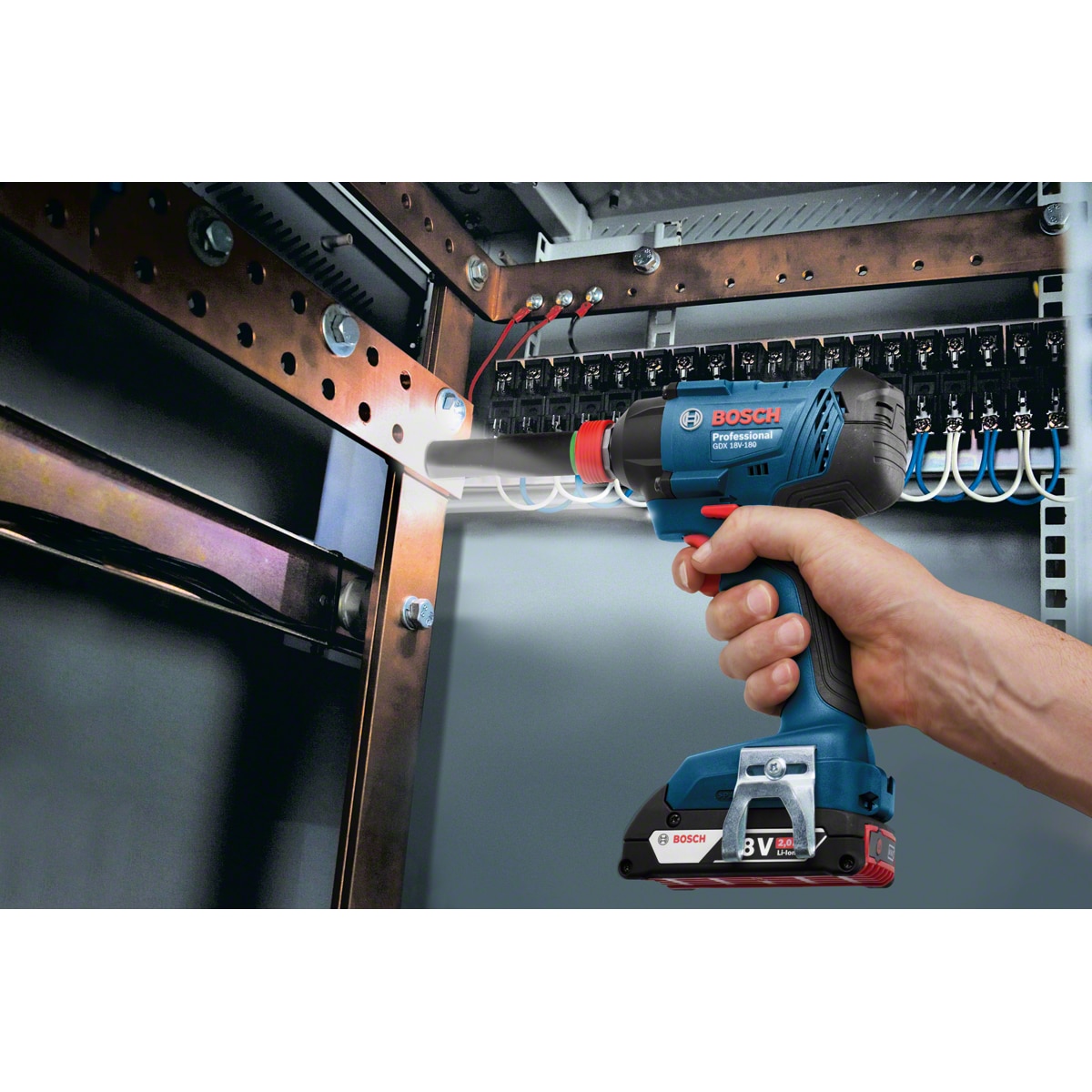 Акумулаторен ударен гайковерт Bosch Professional GDX 180, 18 V, 180 Nm ...