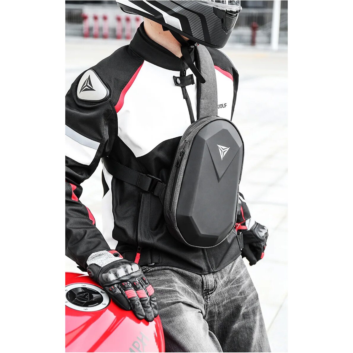 Geanta moto MOTOWOLF cu protectie impotriva ploii si buzunare multiple ...