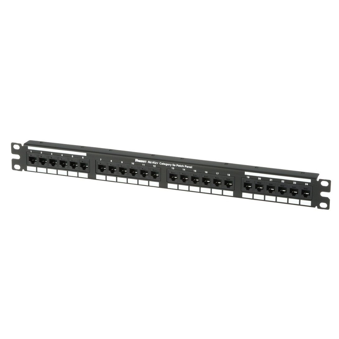 Patch Panel PANDUIT NK5EPPG24Y Punchdown Cat5e UTP Flat 24 Port 1U ...