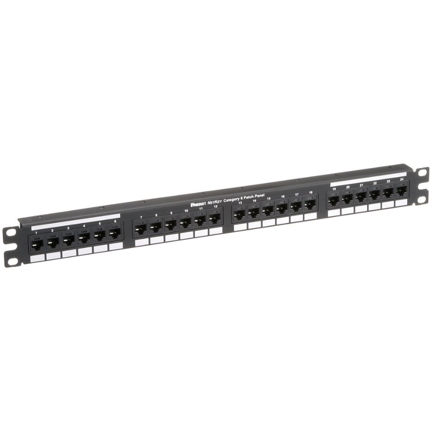 Patch Panel PANDUIT NK6PPG24Y Punchdown Cat6 UTP Flat 24 Port 1U - eMAG.ro
