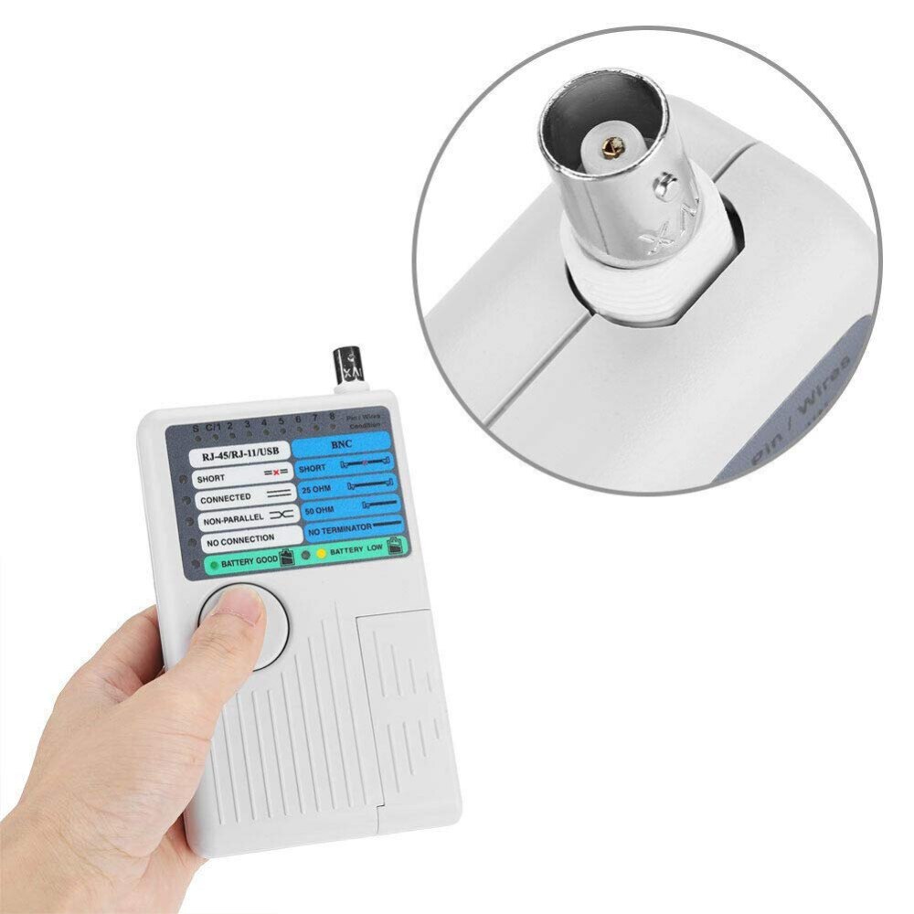 Tester de cablu de retea la distanta 4 in 1 USB/BNC/Rj11/Rj45, Tester ...