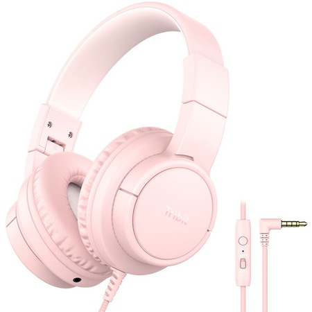 Casti Audio Pliabile Over-Ear pentru copii, cu Fir si Microfon, Jack 3. ...