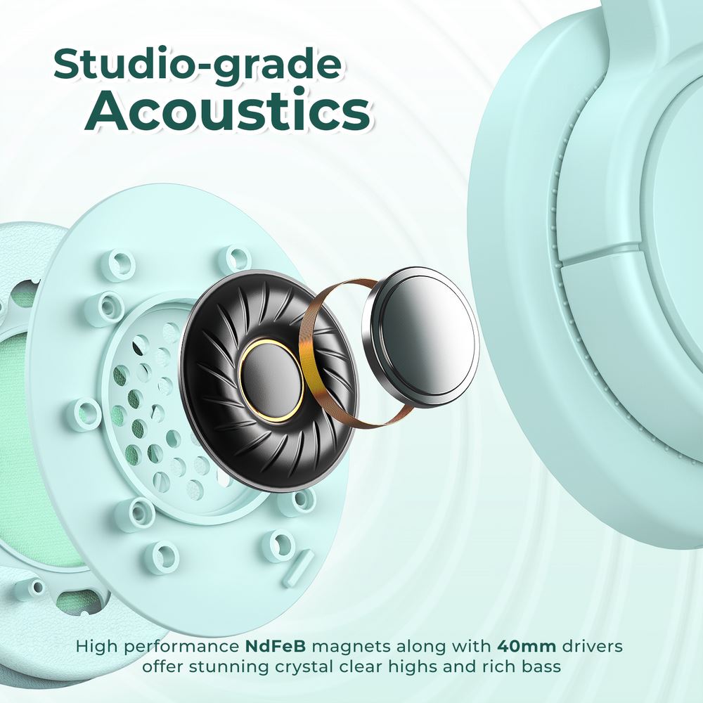 Casti Audio Pliabile Over-Ear pentru copii, cu Fir si Microfon, Jack 3. ...