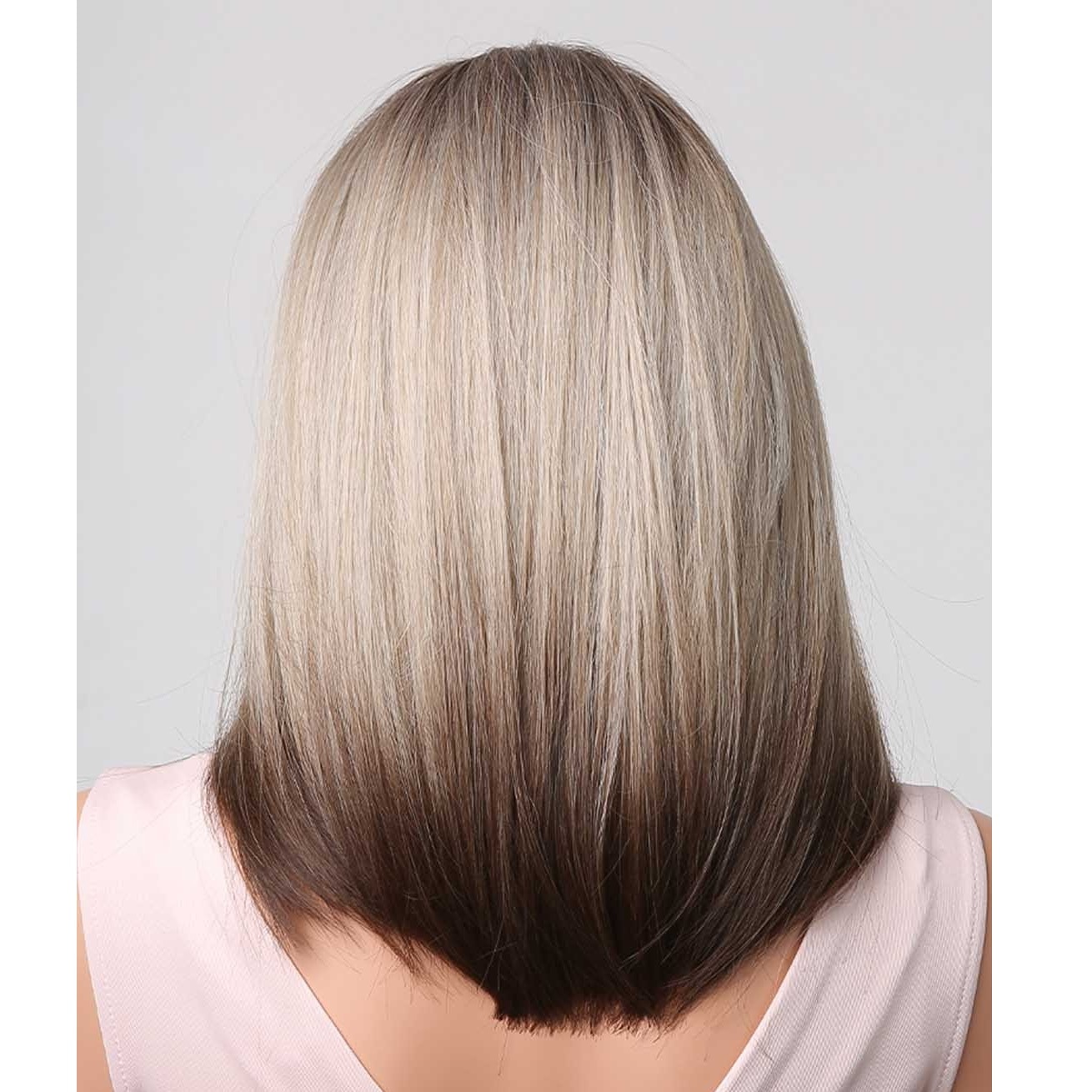 Peruca medie Ombre Maro Saten, Animis Beauty, fibra sintetica cu aspect ...