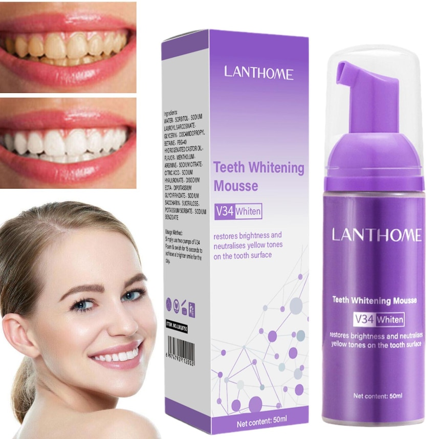 Spuma pentru albire si detoxifiere dentara, CRM, V34 Lanthome, 50 ml ...
